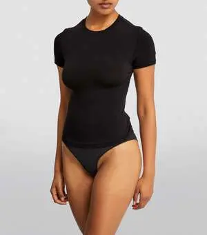 SKIMS Cotton Jersey Short-sleeve T-shirt - Black