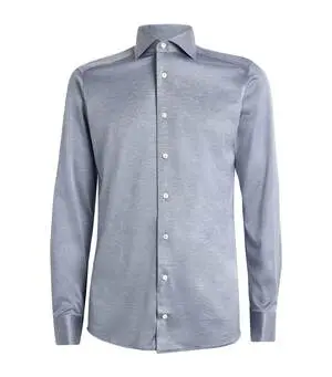 Eton Signature Twill Slim Shirt Blue
