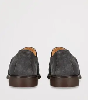 Brunello Cucinelli Suede Penny Loafers
