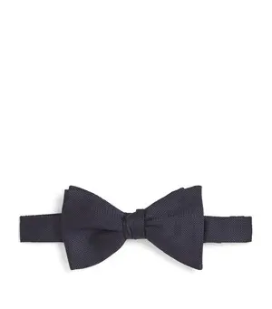Eton Eton Silk Ribbed Bow Tie Navy