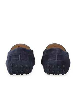 TOD'S Suede Gommini Driving Shoes - Navy