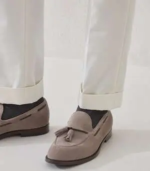 Brunello Cucinelli Suede Tassel Loafers - Brown