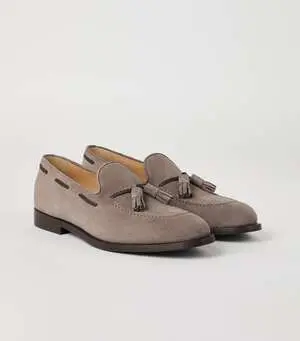Brunello Cucinelli Suede Tassel Loafers - Brown