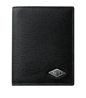 Cartier Grained Leather Losange Card Holder - Black