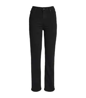 Paige Cindy High-rise Straight Jeans - Black