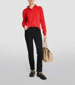 Paige Cindy High-rise Straight Jeans - Black