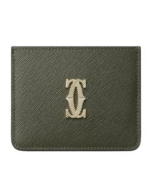 Cartier Leather C De Card Holder - Green