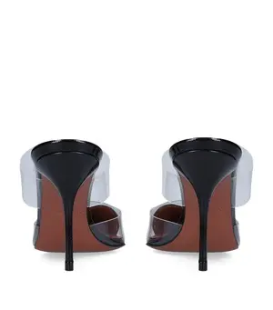 Alaïa Patent Leather Le Coeur Mules - Black
