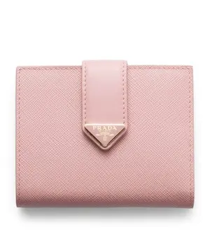 Prada Small Leather Wallet Pink