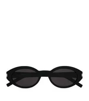 Saint Laurent Oval Frame Sunglasses - Black