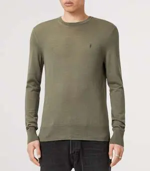 ALLSAINTS Merino Wool Mode Sweater - Green