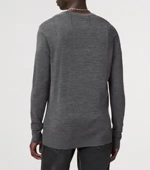 ALLSAINTS Mode Ramskull Merino Wool Sweater - Grey