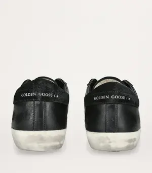 GOLDEN GOOSE Leather Super-star Sneakers - Black
