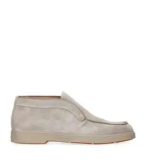 Santoni Suede Andvari Ankle Boots - Grey