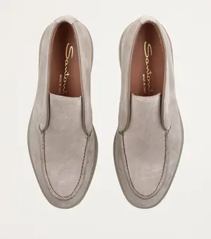 Santoni Suede Andvari Ankle Boots - Grey