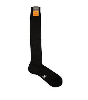 DORE DORE Long Rib-knit Cotton Socks - Black