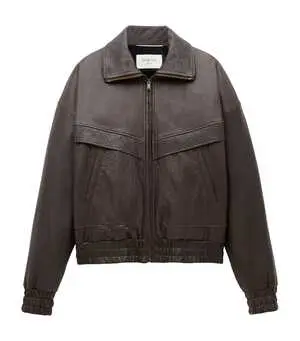 Saint Laurent Leather Bomber Jacket