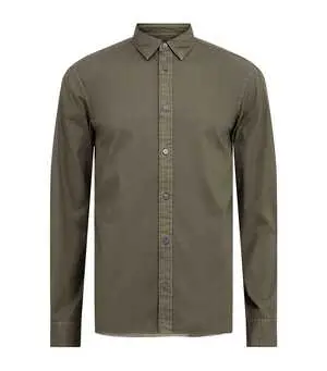 ALLSAINTS Stretch-cotton Hawthorne Shirt Brown