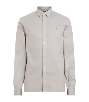 ALLSAINTS Stretch-cotton Hawthorne Shirt Grey