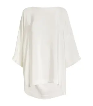 Eskandar Silk Boat-neck Tunic