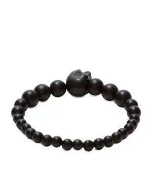 Alexander McQueen Beaded Skull Bracelet