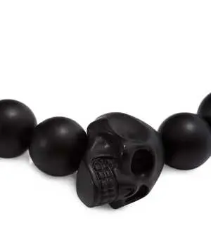 Alexander McQueen Beaded Skull Bracelet