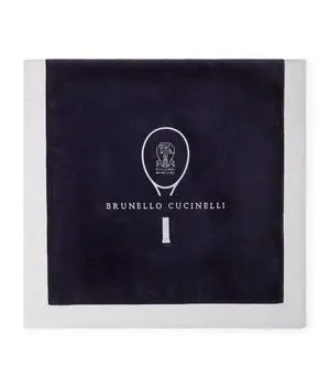Brunello Cucinelli Terry Cotton Tennis Towel - Blue