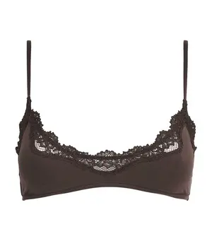 SKIMS Fits Everybody Scoop-neck Bralette - Brown