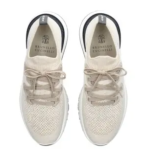 Brunello Cucinelli Knitted Sneakers - Beige