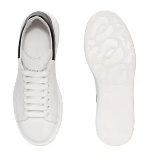 Alexander McQueen Leather Oversized Sneakers - White