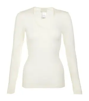 Hanro Wool And Silk Long Sleeve Top - Green