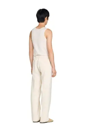 Sandro Wide-leg Trousers - Ecru