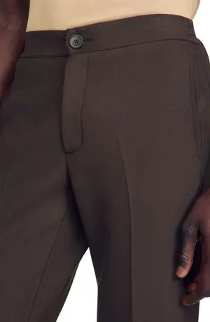 Sandro Straight-leg Jersey Trousers - Dark Taupe