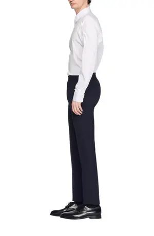Sandro Straight-leg Technical Jersey Trousers - Navy Blue