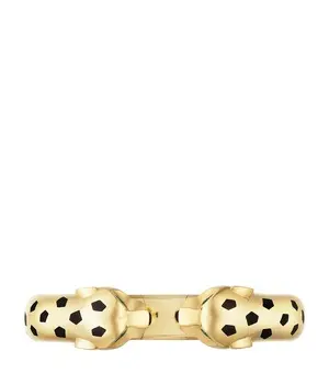 Cartier Panthère De Bangle In Yellow With Tsavorite Garnet And Onyx