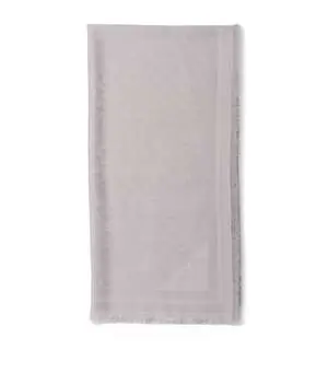 Prada Silk Jacquard Scarf Grey