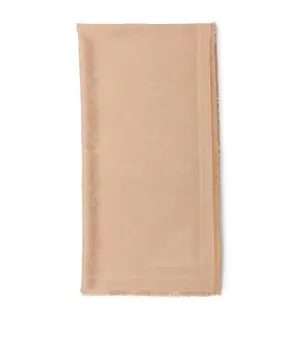 Prada Silk Jacquard Scarf - Neutral