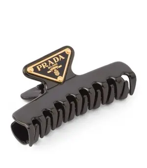 Prada Triangle Claw Clip - Black