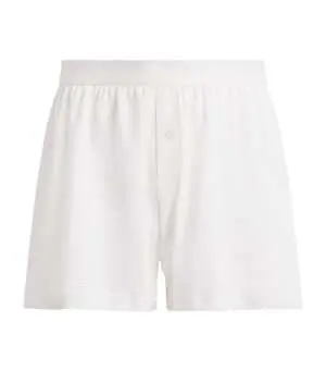 Sunspel Cellular Cotton Boxer Shorts - White