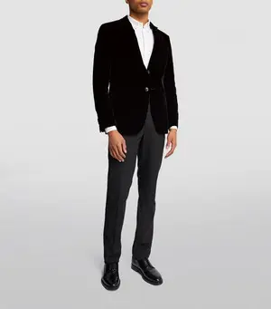 Giorgio Armani Stretch-velvet Icon George Blazer