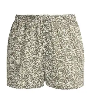 Sunspel Cotton Classic Boxer Shorts Green