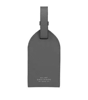 Smythson Leather Panama Luggage Tag