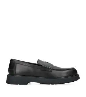 Giorgio Armani Woven Leather Tassel Loafers
