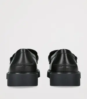 Giorgio Armani Woven Leather Tassel Loafers