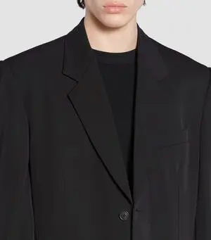 Balenciaga Wool Single-breasted Blazer - Black