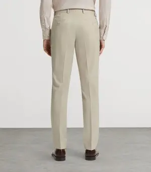 BOSS Virgin Wool Slim 2-piece Suit - White
