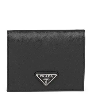 Prada Small Saffiano Leather Bifold Wallet - Black