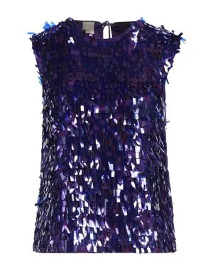 Pinko Sleeveless Crewneck Top With Sequins