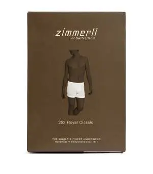 Zimmerli Cotton 252 Royal Classic Boxer Briefs - Black