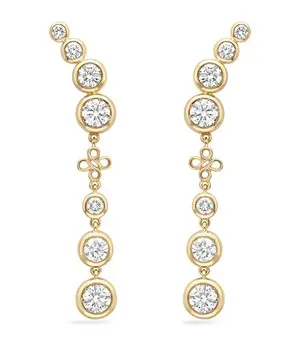 BOODLES Gold And Diamond Long Beach Earrings - Yellow